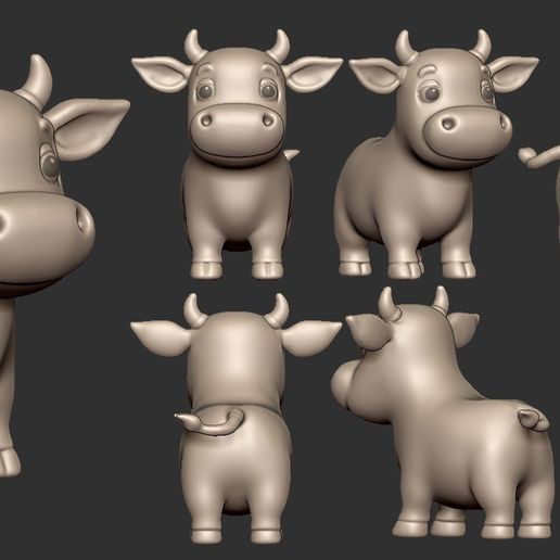 STL file Cute Cow toy 🐄 ・3D printable model to download・Cults
