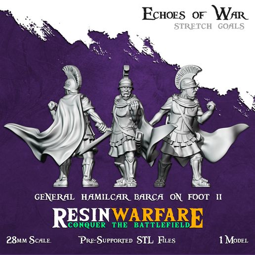 🦶 Hamilcar Barca on Foot Poses - Echoes of War: Punic Wars・ 3D File for ...