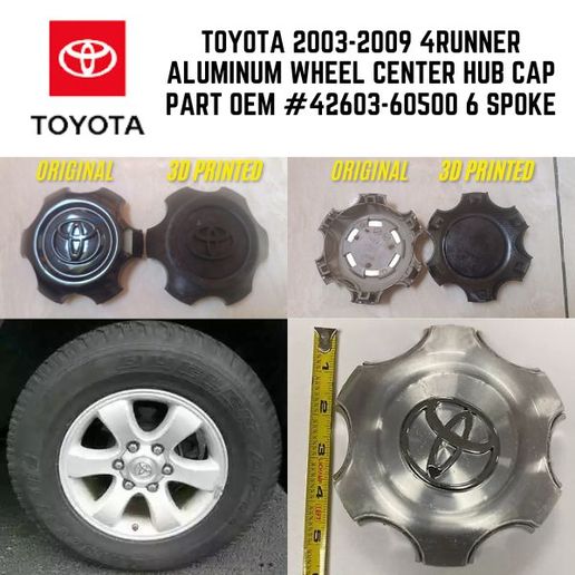 🚗 TOYOTA 2003-2009 4RUNNER ALUMINUM WHEEL CENTER HUB CAP PART OEM 42603 ...