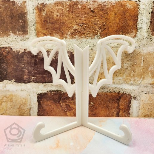 STL file DRAGON WING FANTASY PLATE HOLDER PICTURE FRAME STAND DISPLAY 🐉 ...