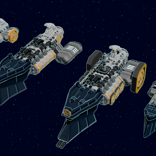 Free STL file Space dwarf small ship 4 🛰 ・3D printer design to download ...