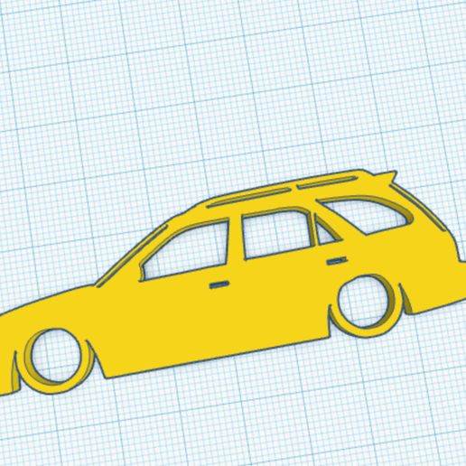 🚗 Toyota Sprinter Carib Touring E110 E115 Silhouette Keyring・ STL File for 3D printing・Cults