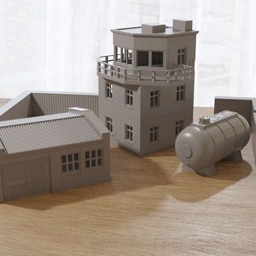 🎲 WW2 Airfield Set - Wargaming Terrain・ 3D File for 3D printing・Cults