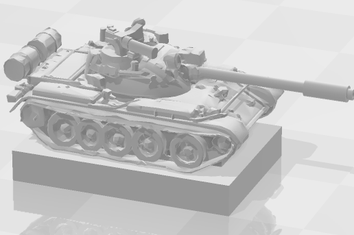 🎲 Soviet T55 MBT・ STL File for 3D printing・Cults