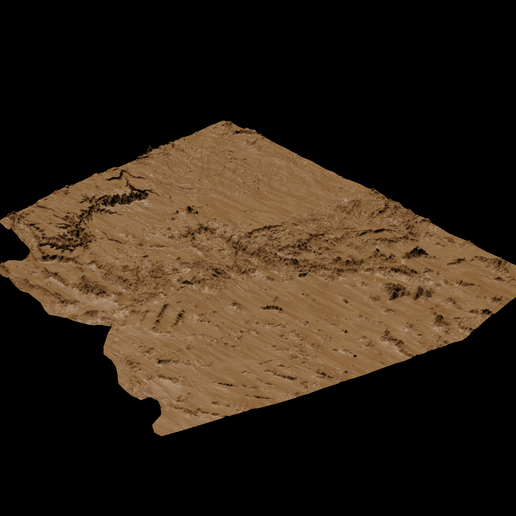 🗺️ Topographic Map of Arizona – 3D Terrain・ 3D File for 3D printing・Cults