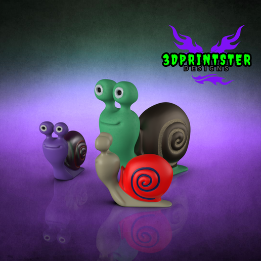 🐌 Whimsical Snail・ 3D File for 3D printing・Cults