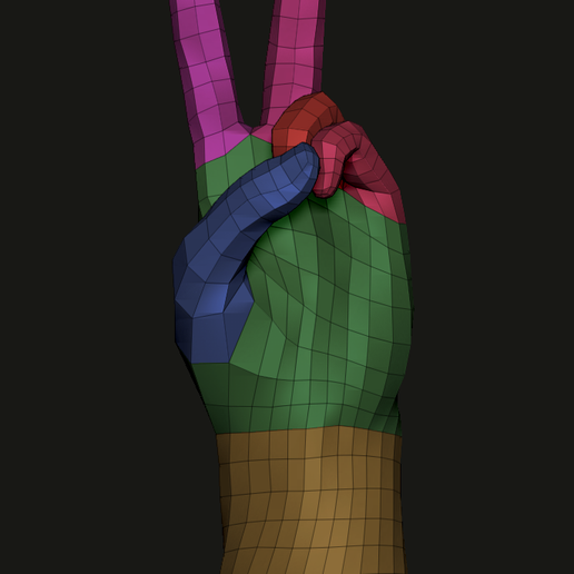 STL file Peace victory gesture 3D print model ☮️ (OBJ)・3D printable ...