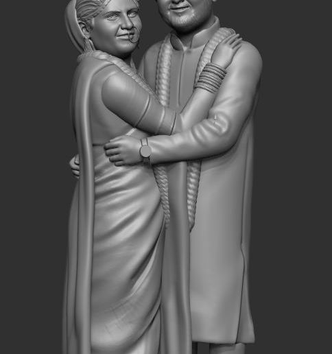 💒 wedding couple・ STL File for 3D printing・Cults