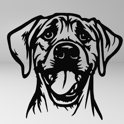 STL file Labrador Head: Loyal Line Art Portrait 🎨 ・3D printer design to ...