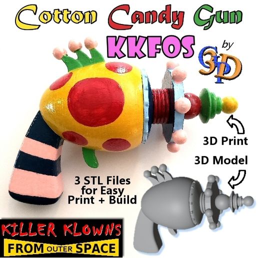🍬 KKFOS Cotton Candy Ray Gun Blaster Killer Klowns from Outer Space ...