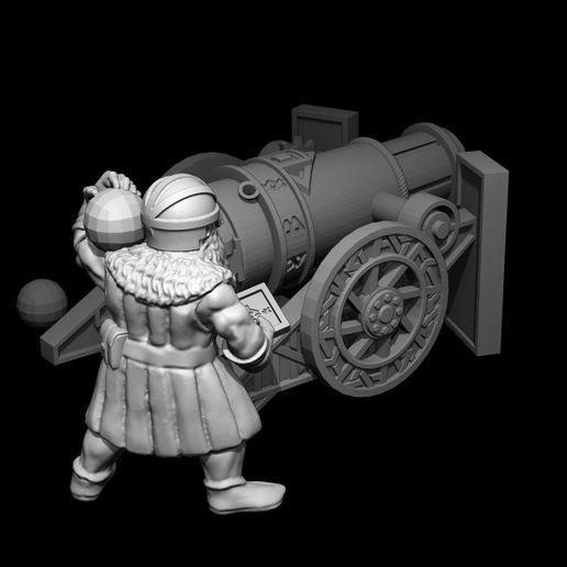 🔫 Dwarf cannon・Free 3D File for 3D printing・Cults