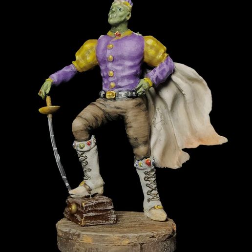 🏴‍☠️ Half Orc Pirate Noble DnD Mini・3D Print・Cults