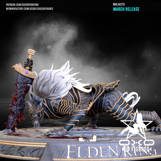 💍 Maliketh Elden Ring・ 3D File for 3D printing・Cults
