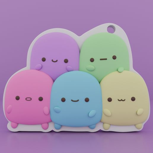 Free STL file Cute Blob Family 👪 ・3D printing design to download・Cults