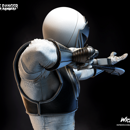 🎬 Wicked Movies Power Ranger White Sculpture: Tested and ready for 3d ...