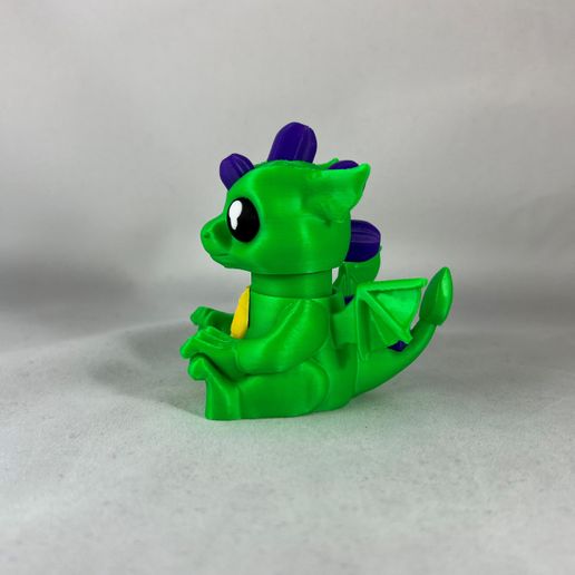 🐉 Cute Little Dragon Clicker / Fidget Dragon STL File - NO AMS ...