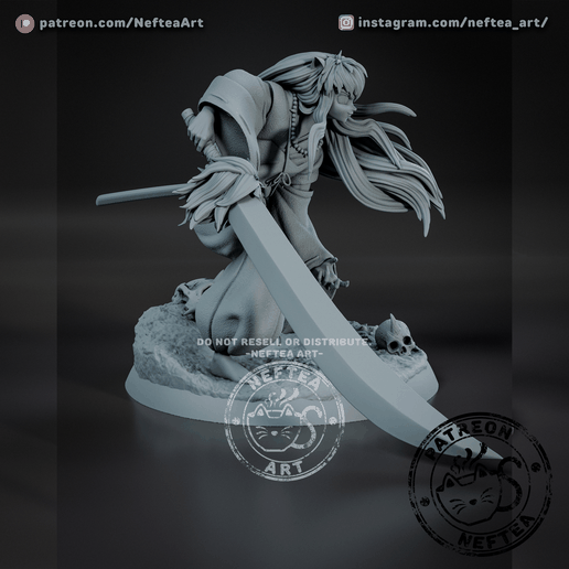👾 Inuyasha・ 3D File for 3D printing・Cults