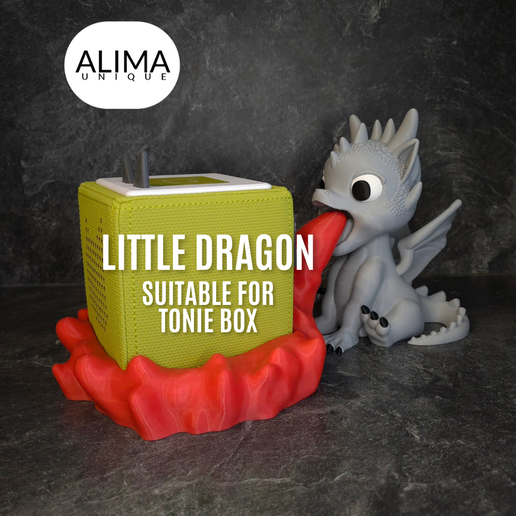3D file Little Dragon - suitable for Tonie Box 🐉 ・3D printable model to download・Cults