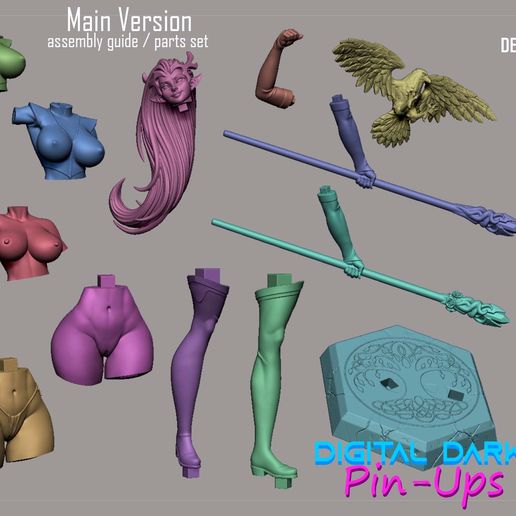 🫦 Keyleth Vox Maxima with NSFW version and Miniatures COMBO PACK・ 3D File for ・Cults