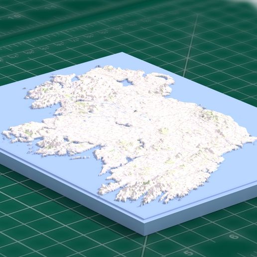 🇮🇪 Ireland Topographic Relief Map 3D Print Model・ 3D File for 3D ...