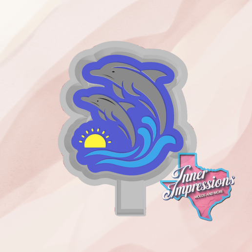 🌊 2000s Dolphins Freshie Mold・ STL File for 3D printing・Cults