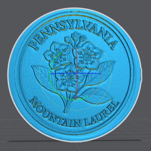 💐 Pennsylvania state flower mountain laurel coin token wall art・ STL ...
