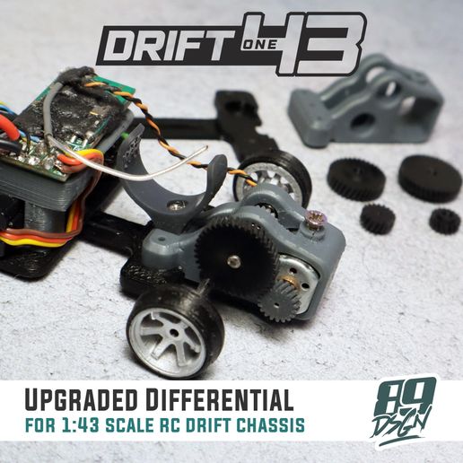 🚁 Upgraded differential for 1:43 RC RWD Drift chassis・ STL File for 3D ...