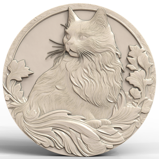 STL file 3D Model STL File for CNC Router/Laser & 3D Printer A Cat ...