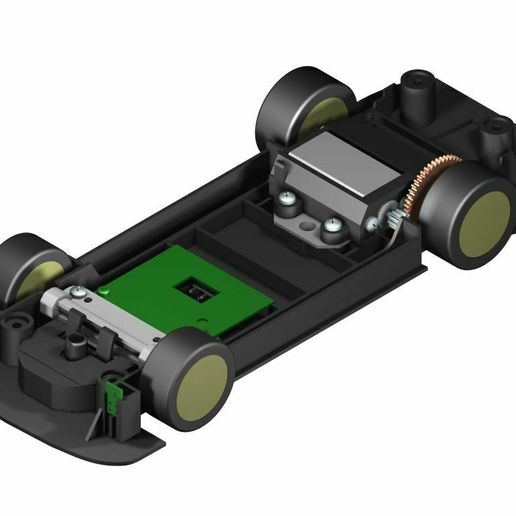 🚗 Slotcar chassis for Carrera D124 Mercedes C63 DTM・ STL File for ・Cults