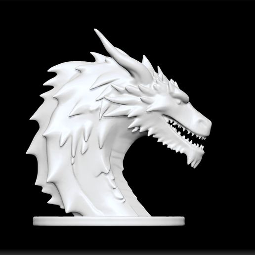 STL file Dragon Bust 3D Print Model - Mythical Creature STL File ...