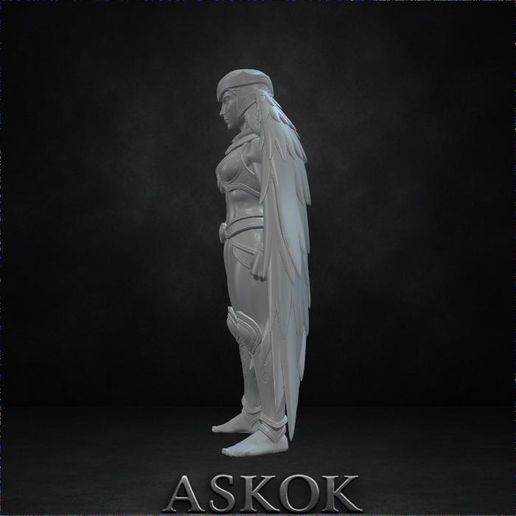 👼 Golden Winged Angel Warrior Statue - CA385 – Askok 3D Model・ STL File ...