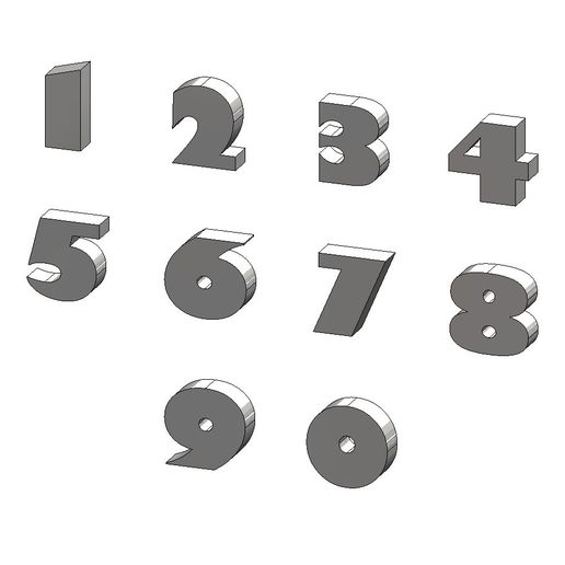 🧑‍🎨 Gill Sans Font Zahlen Alphabet Number・ STL File for 3D printing・Cults