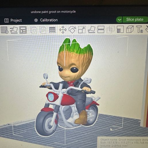 🏍️ Groot on a motorcycle・ STL File for 3D printing・Cults