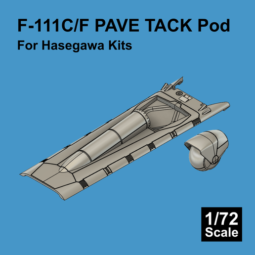 ️ 1/72 AVQ-26 Pave Tack Targeting pod for F-111 Aardvark・ STL File for ...