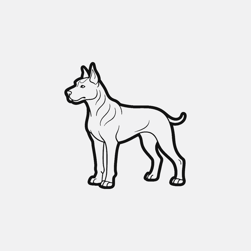 STL file Dogo Argentino 2D Wall Art 🎨 (3MF and SVG)・3D printing idea to ...