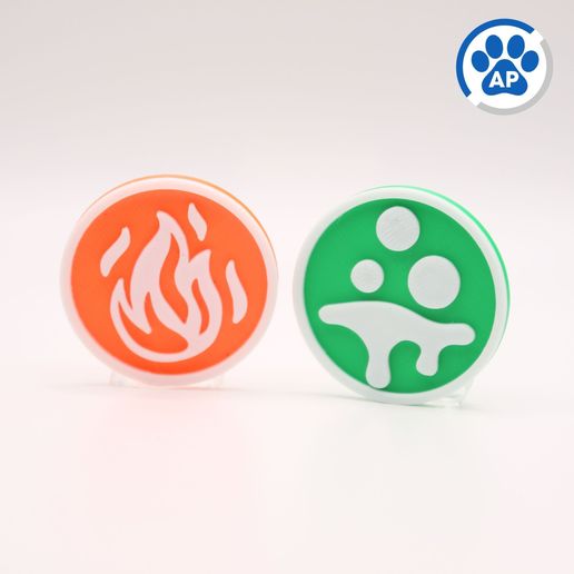 🔥 Poison and Burn Tokens for Pokémon TCG・Free STL File for 3D printing ...