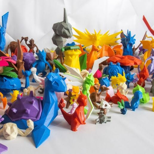 Archivo 3MF Pokemon Scyther Low Poly 🐉 ・Idea de impresión 3D para ...