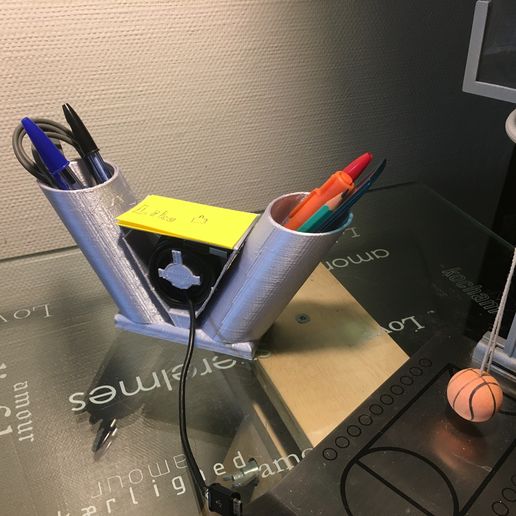 Free STL file Pencil Box with Charger Holder ️ ・3D printing design to ...