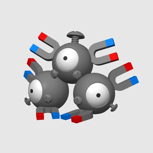 STL file Magneton (Magneton ) Farbig, Pokedex Nr. 082// Pokemon 🐉 (3MF ...