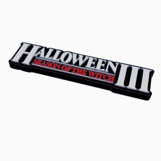 🎃 HALLOWEEN III NEW Logo Display by MANIACMANCAVE3D・ STL File for 3D ...