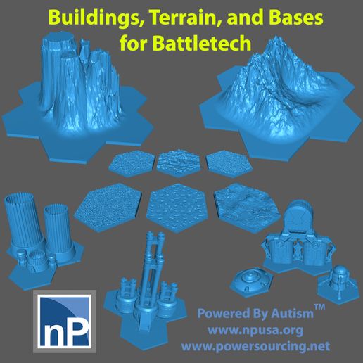 🏗️ Battletech Buildings and Bases - pack 3・ STL File for ・Cults