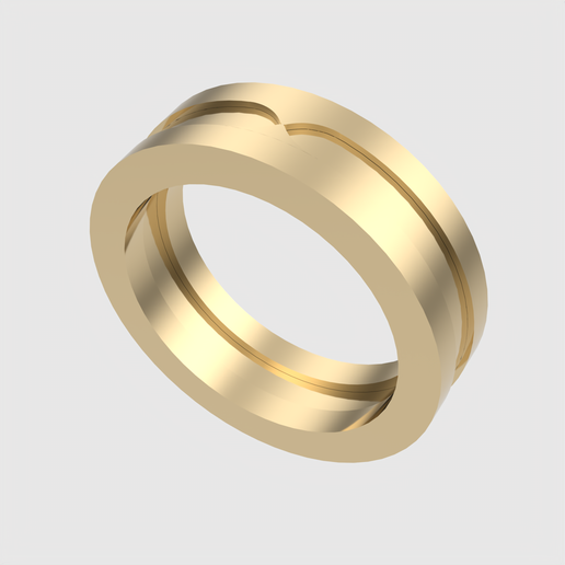 3D file Contemporary Split Band Ring 3D print 💍 ・3D print design to ...