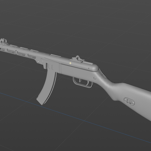 🗺️ Soviet PPSH-41 submachine gun-1 3D model material・ OBJ File for 3D ...