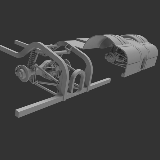 🚙 1/25 rear 1/4 Chassis Universal fit・ STL File for 3D printing・Cults