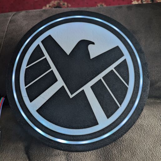 🛡️ MARVEL AGENTS OF SHIELD LIGHT BOX - commercial use・ STL File for ・Cults