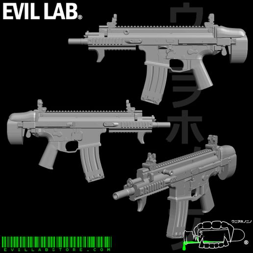 Stl File Fn Scar Sc V2 Scale 1 12 🔫 ・template To Download And 3d Print