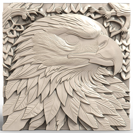 📁 3D Model STL File for CNC Router/Laser & 3D Printer Eagle 2・Arquivo ...