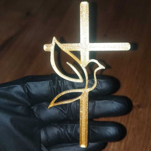 3D Model Cross with Dove - Holy Spirit Symbol・ STEP File for 3D ...