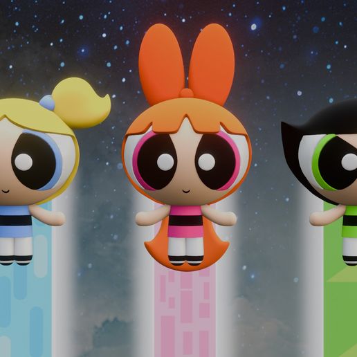 STL file Powerpuff Girls Cartoon 🌼 ・Design to download and 3D print・Cults