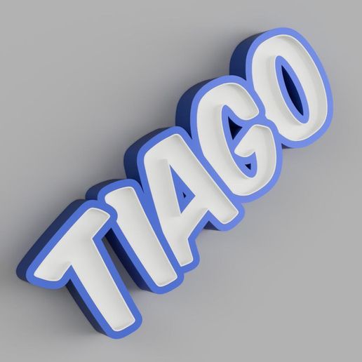 3D file NAMELED TIAGO - LED LAMP WITH NAME 🔦 ・3D print object to ...